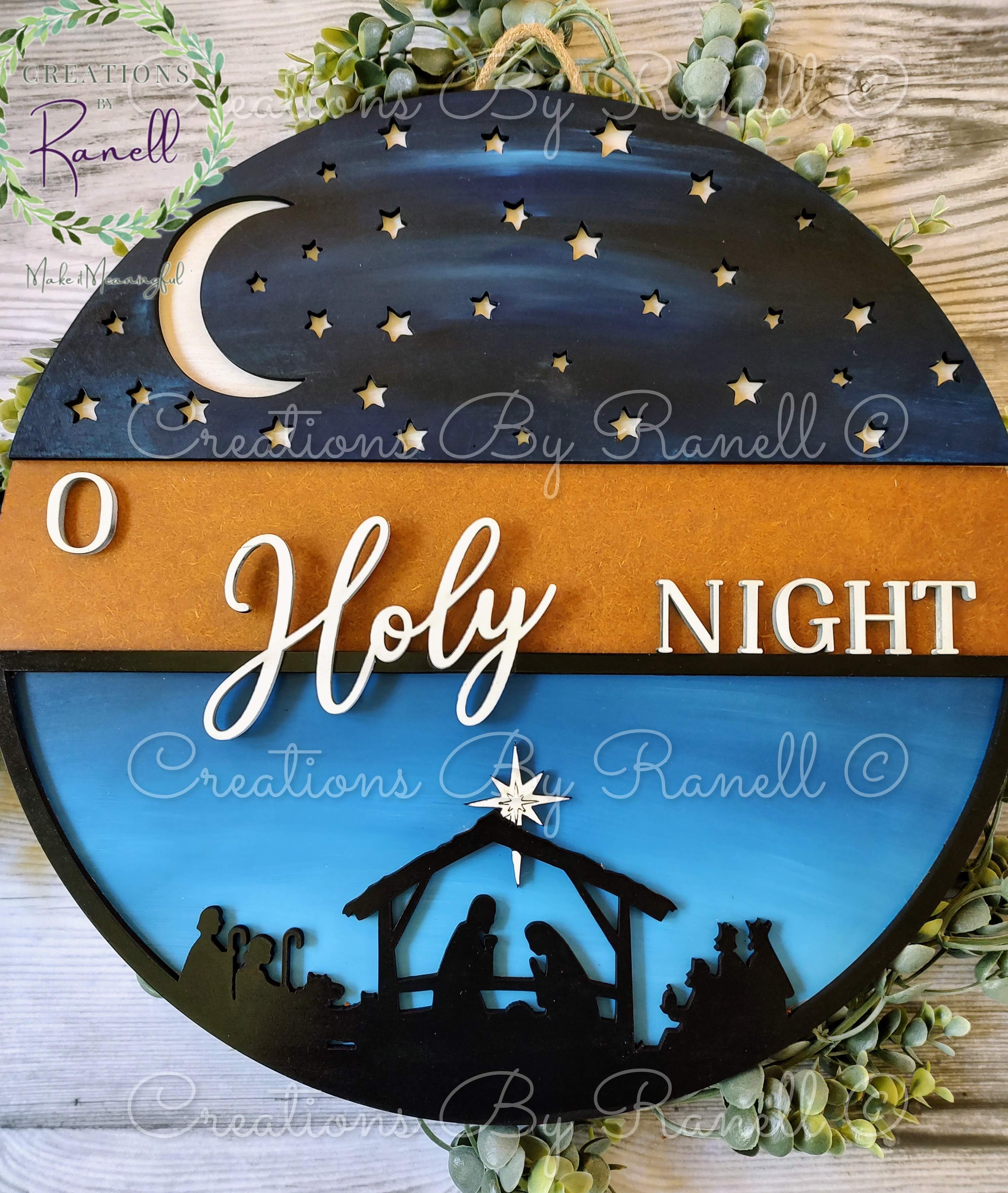 O Holy Night Door Hanger | Creations by Ranell – Creations By Ranell